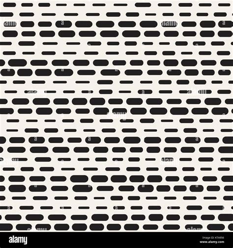 Black And White Irregular Rounded Dashed Lines Pattern Modern Abstract