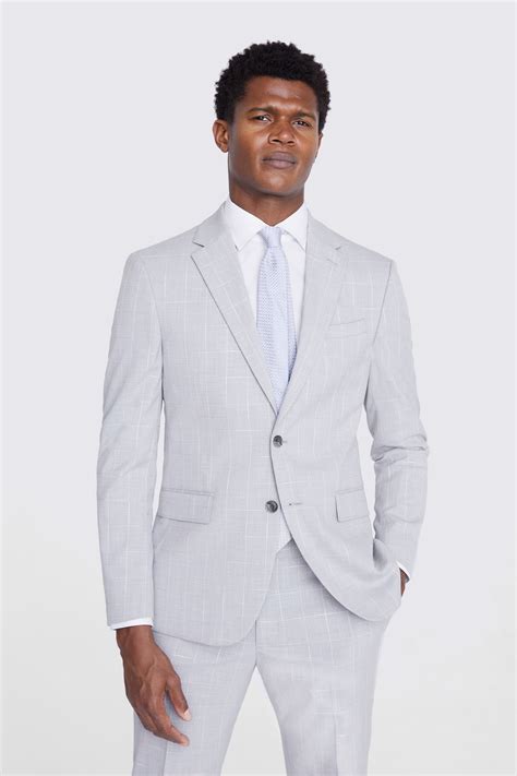 Slim Fit Grey Clementine Check Jacket Buy Online At Moss