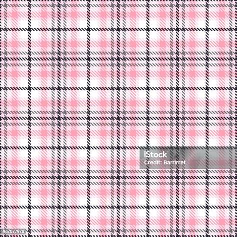 Pembe Tartan Sorunsuz Vektör Desen Kareli Ekose Doku Geometrik Kare