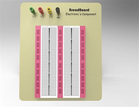 3d Breadboard Turbosquid 1344270