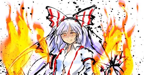 東方 藤原妹紅をためしがき 怪人ふくふく＠仕事受付中。のイラスト Pixiv