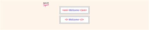 how to choose the correct html tag to make a text italic scaler topics