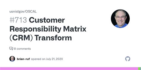 Customer Responsibility Matrix Crm Transform Issue Usnistgov