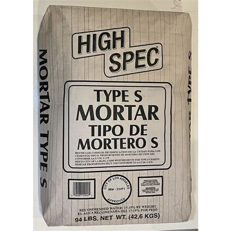 Sir Mix Concrete Type S Mortar 94 Lb Gray Type S Mortar Mix At