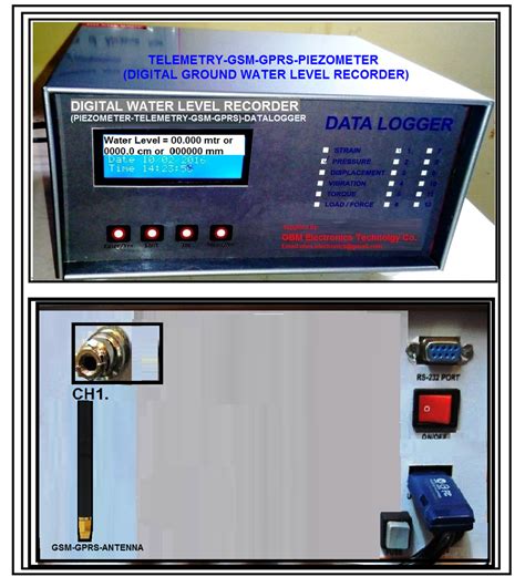 OBM PM DWLR Digital Telemetry GSM GPRS Automatic Water Level Recorder For Industrial Panel