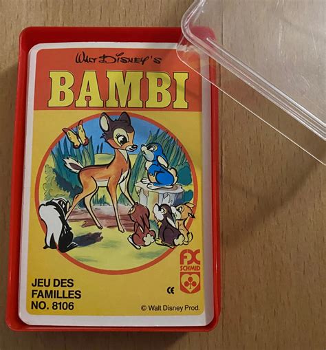 Jeu De 32 Cartes Bambi Walt Disney Jeu Des Familles N° 8106 Quartette