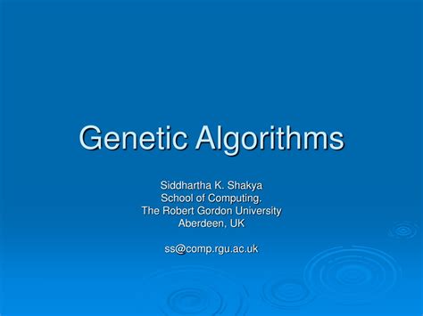 Ppt Genetic Algorithms Powerpoint Presentation Free Download Id