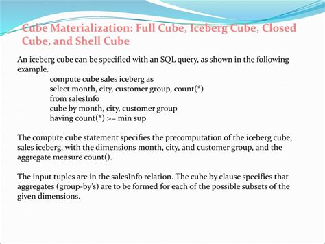 efficient methods for data cube computation ppt download