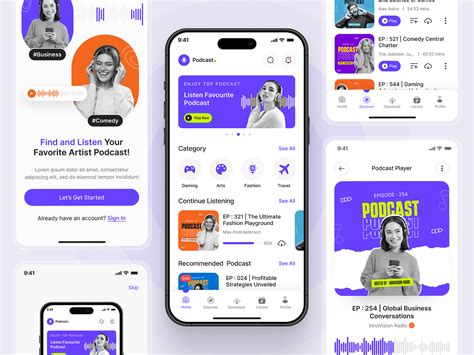Podcast Mobile App Uiux Design Figma App Design Insightlancer