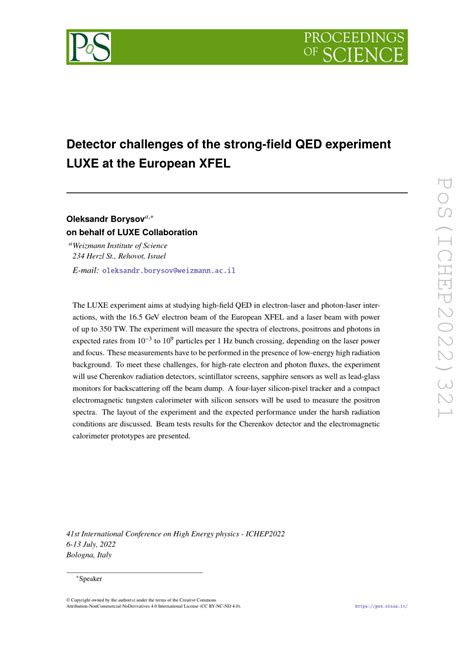 Pdf Detector Challenges Of The Strong Field Qed Experiment Luxe At The European Xfel