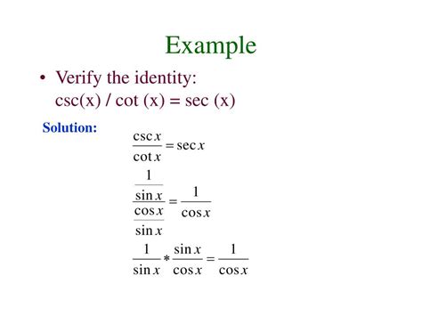 Ppt Chapter 5 Verifying Trigonometric Identities Powerpoint