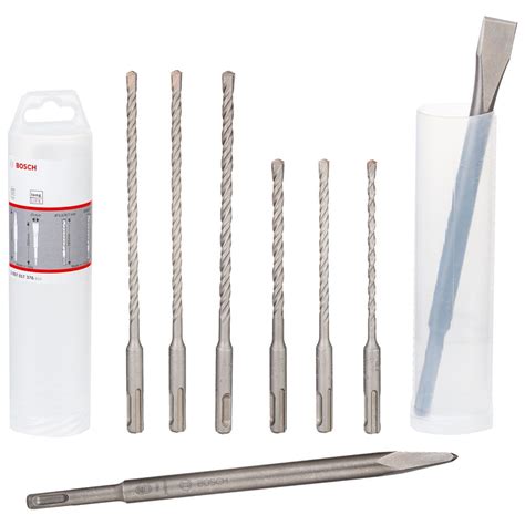 Bosch Sds Plus 3 Carbide Hammer Drill Bit And Chisel Set X8 Pcs