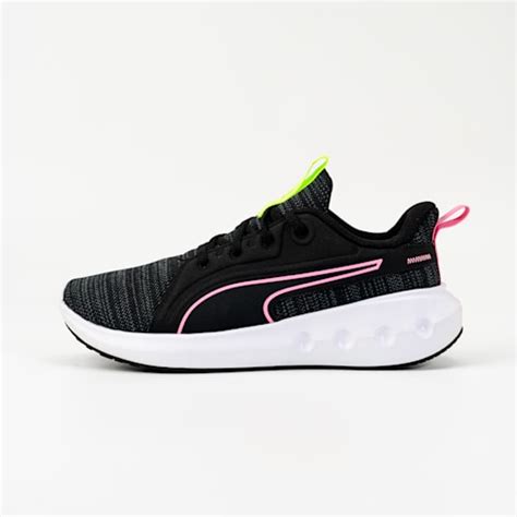 Softride Carson Knit Running Shoes Women Puma Black Mauved Out Fizzy