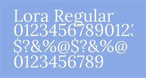 Lora Regular Free Font What Font Is