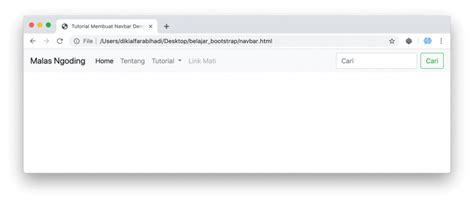 Tutorial Bootstrap 4 27 Navbar Bootstrap 4 Malas Ngoding