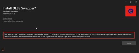 Bug Unable To Install Issue Beeradmoore Dlss Swapper Github