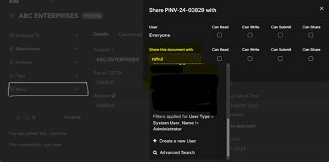 Docshare Bug Unable To Share Doc 2 By Ncp Customize Erpnext