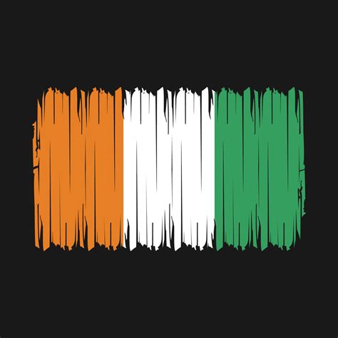 Ivory Coast Flag Brush Vector Illustration 20445905 Vector Art At Vecteezy