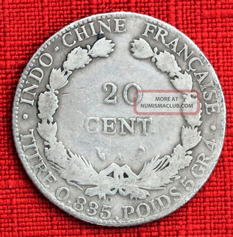 French Indo China 1901 20 Cents 835 Silver Quite