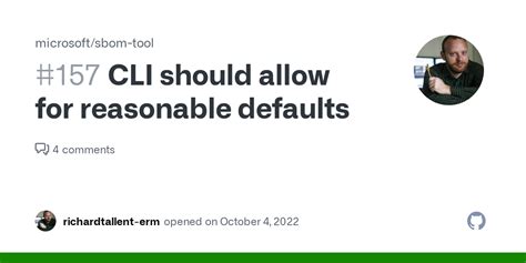 Cli Should Allow For Reasonable Defaults Issue Microsoft Sbom