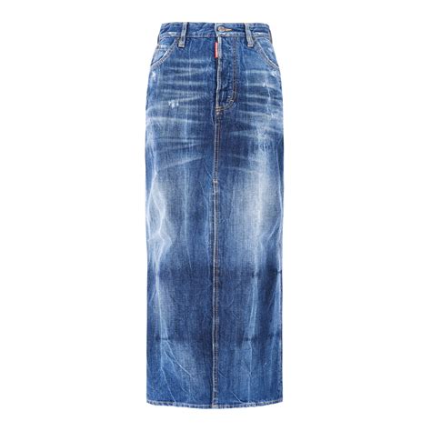 슬릿 디테일 롱 데님 스커트 Sivillage