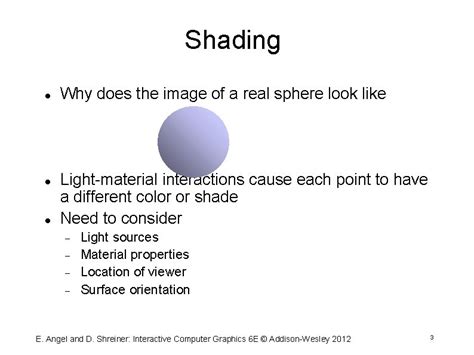Objectives Learn To Shade Objects So Their Images
