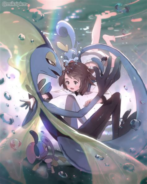 Gloria Sobble Inteleon And Drizzile Pokemon And 1 More Drawn By