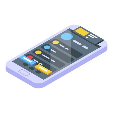 Premium Vector Mobile Interface Icon Isometric Of Mobile Interface Vector Icon For Web Design