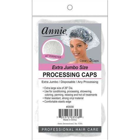Annie Extra Jumbo Size Processing Cap 3pc Annie International