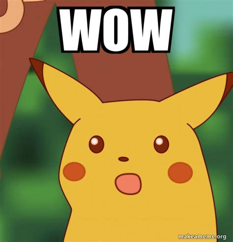 Wow Surprised Pikachu Meme Generator