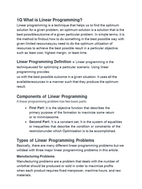 Mgmt Science Pdf Linear Programming Mathematical Optimization