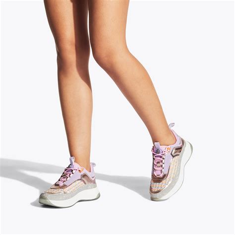 Kensington Sneaker Pink Lace Up Chunky Trainers By Kurt Geiger London