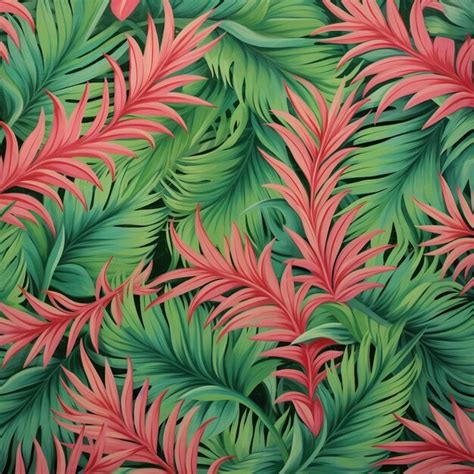 Premium Ai Image A Seamless Pattern With Tropical Leaves And The Words Tropical On The Bottom