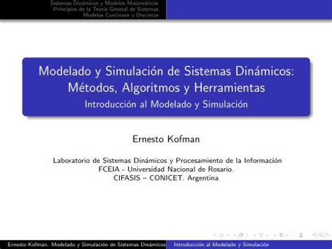 Pdf Modelado Y Simulaci N De Sistemas Din Micos M Todos Kofman Files Eci Mys Pdf Un