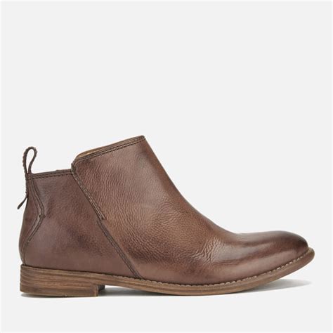 Hudson London Womens Revelin Leather Ankle Boots Chocolate Free Uk