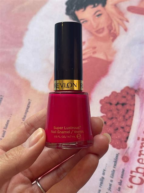 Trying Revlons Cherries In The Snow 1950s Red Lip Nail