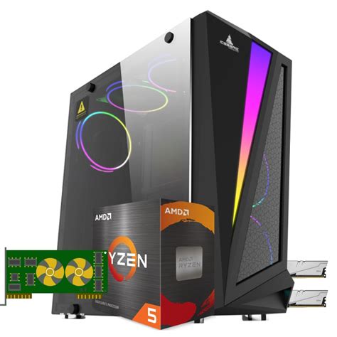 Ryzen 5 5600X DDR4 16GB Geforce RTX 3050 8GB 250GB Flux Pro RGB