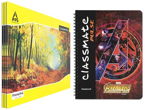 Classmate Drawing Book Unruled And Pulse Spiral Notebook Unruled 320