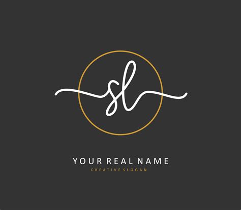 Sl Initial Letter Handwriting And Signature Logo A Concept Handwriting Initial Logo With