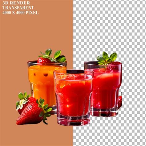 Premium Psd Ice Cream Juice Soft Drink Milkshake Fruit Juice Four