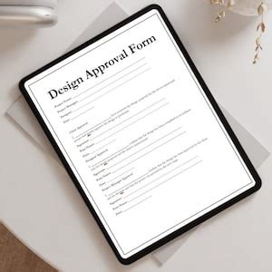 Design Approval Form Template For Graphic Design Projects Printable Fillable PDF Digital