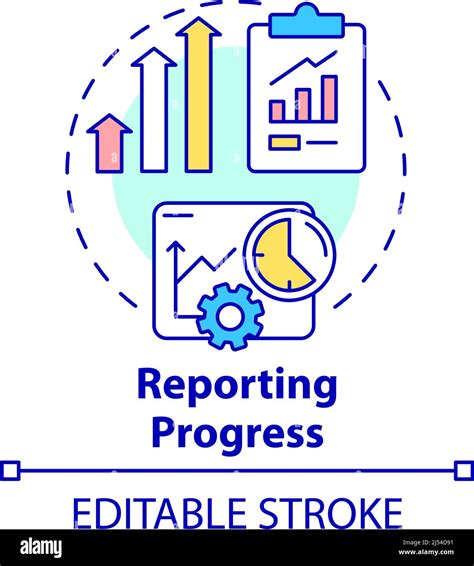 Reporting Progress Concept Icon Stock Vector Image And Art Alamy
