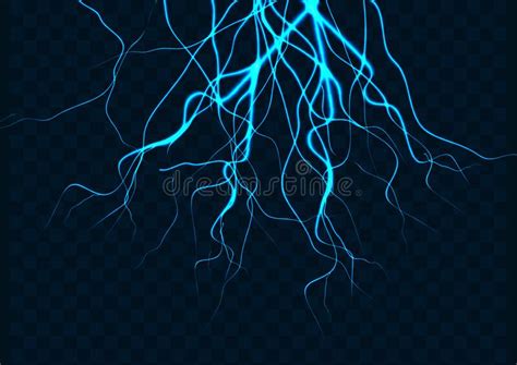 Realistic Background Lightning Effect Of Storm In The Sky Stock Vector