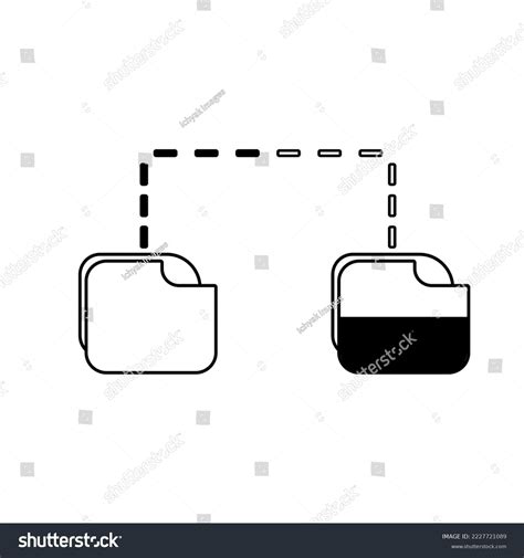 Black Vector Transfer Folder Icon Stock Vector Royalty Free