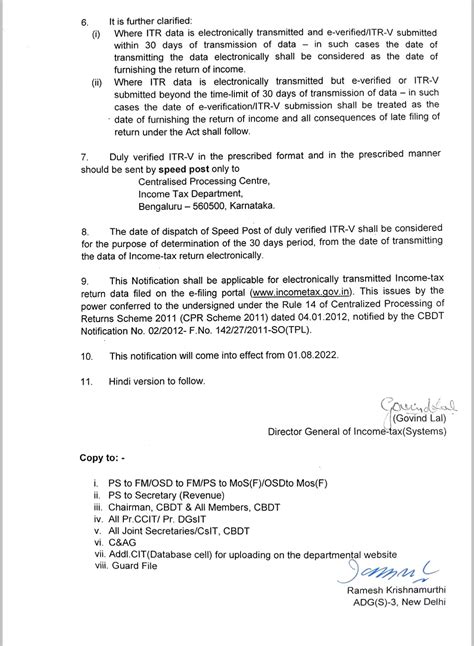 Cbdt Reduces Time Limit For E Verification Of Itr From 120 Days To 30