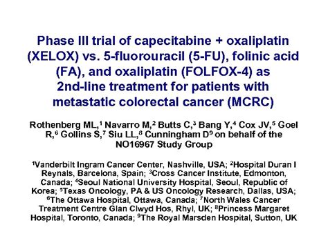 Phase Iii Trial Of Capecitabine Oxaliplatin Xelox