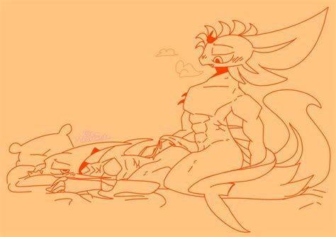 Rule 34 Amphibian Anthro Ass Axolotl Blush Bodily Fluids Breath Cum Cum On Butt Duo Fin Fin