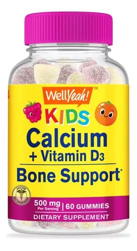 Wellyeah Gomitas De Calcio De 500 Mg Vitamina D3 1000 Ui Envío Gratis