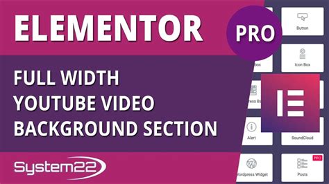 Elementor Pro Full Width Youtube Video Background Section Youtube
