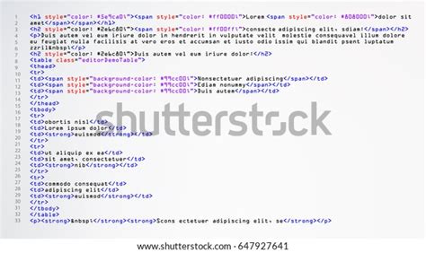 Html Simple Website Code Vector Colorful Stock Vector Royalty Free Shutterstock